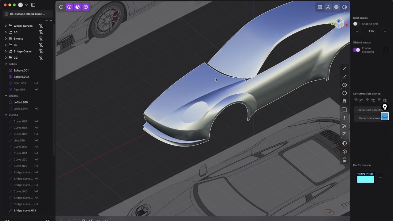 05 - Surface Blend Front Fender - Car Modeling Course · Creative 3D ...
