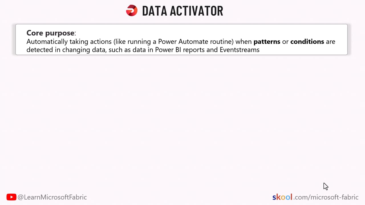 Data Activator experience - Fabric Foundation · Learn Microsoft Fabric