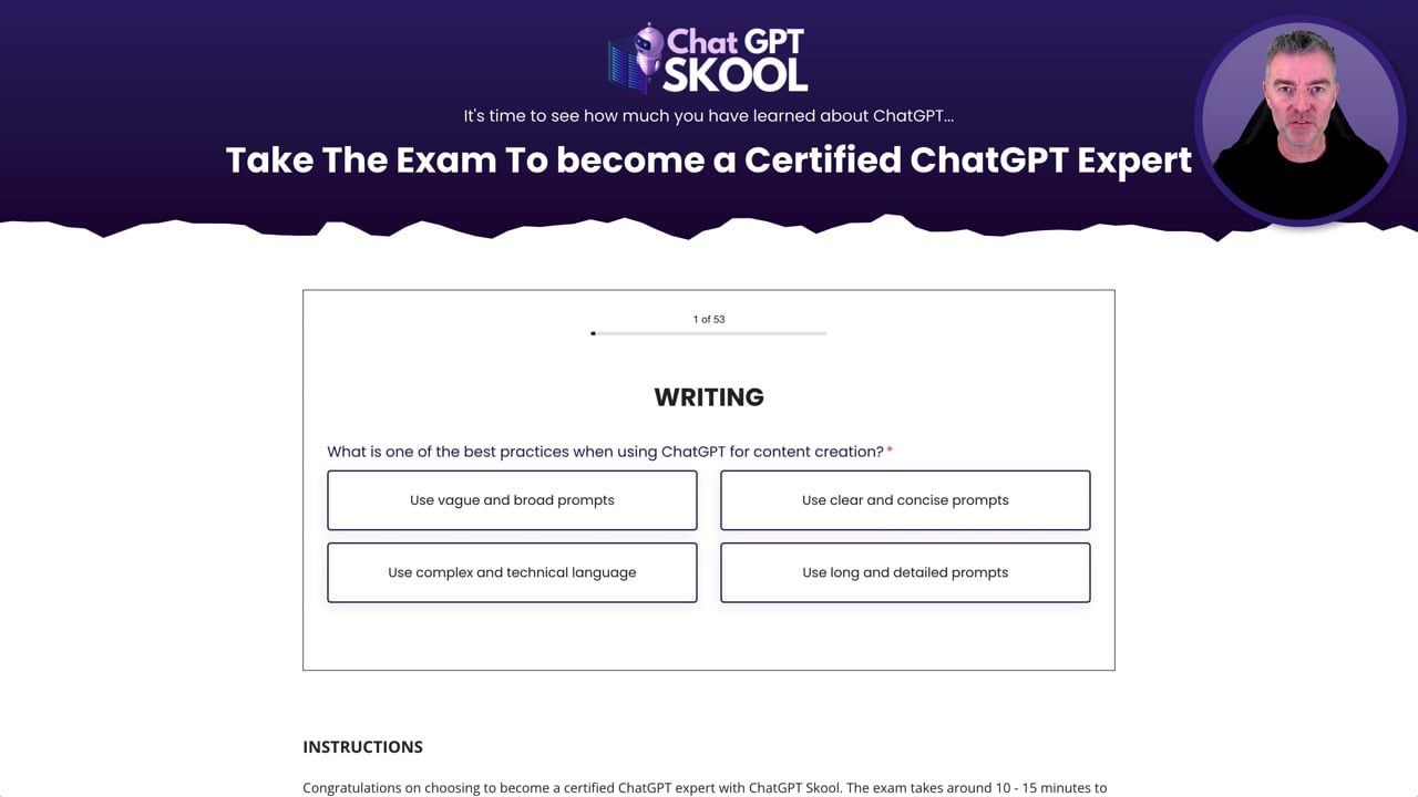 Get Certified! - Chat GPT Skool · ChatGPT Users