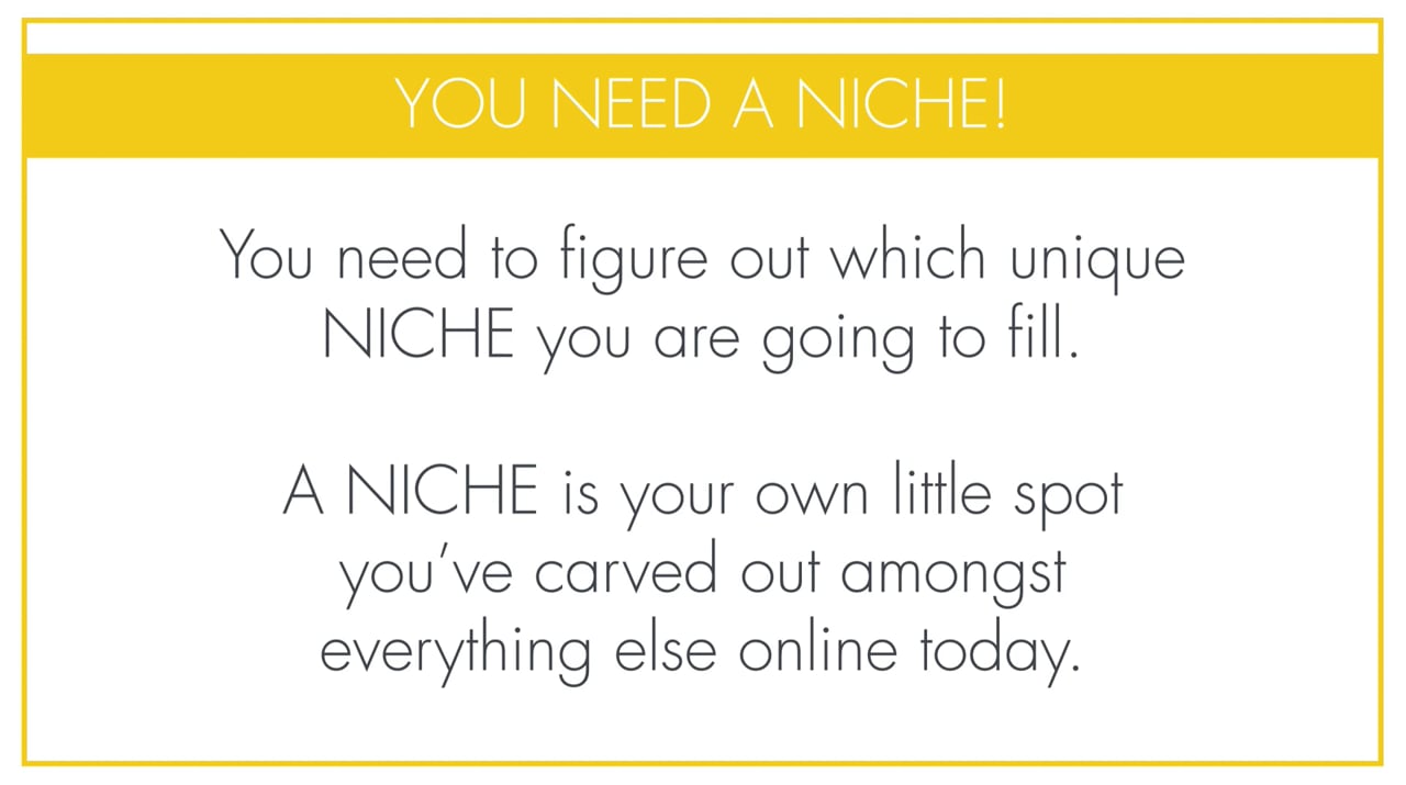 Intro To Finding Your Niche - Find Your Niche · Creator Party