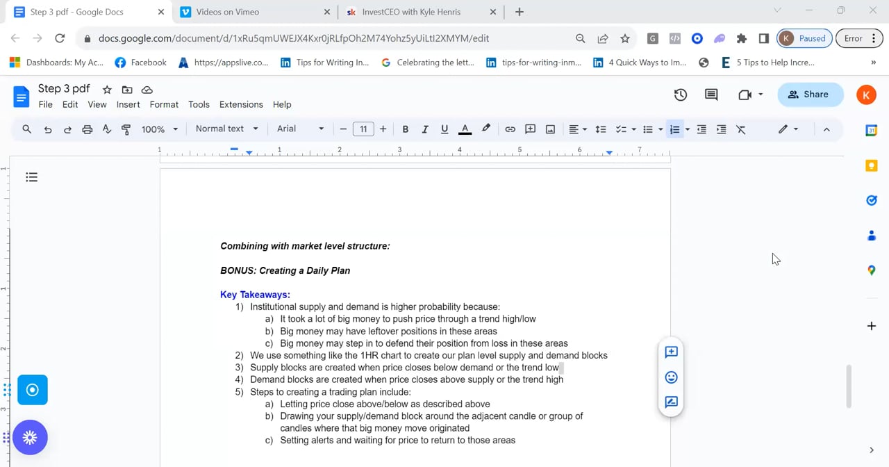 Key Takeaways - Step 3: Big Money Playbook - Part 1 · InvestCEO with ...