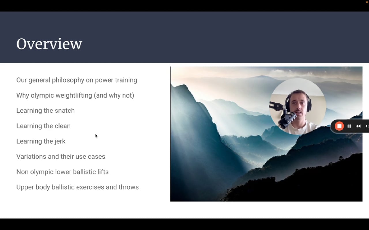 Olympic lifts and power training - GPP Level 1 · General Physical ...