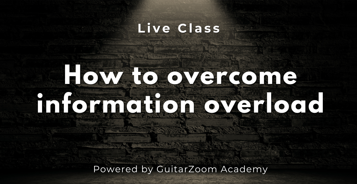 LIVE "How to overcome information overload" class this Tuesday 9/16/25 ...