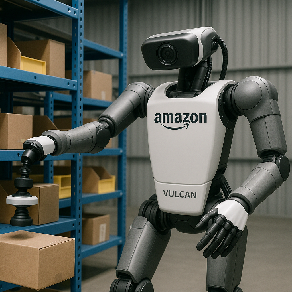 Amazon’s New Robot ‘Vulcan’ Can Now Feel What It’s Touching · I ️ AI Community