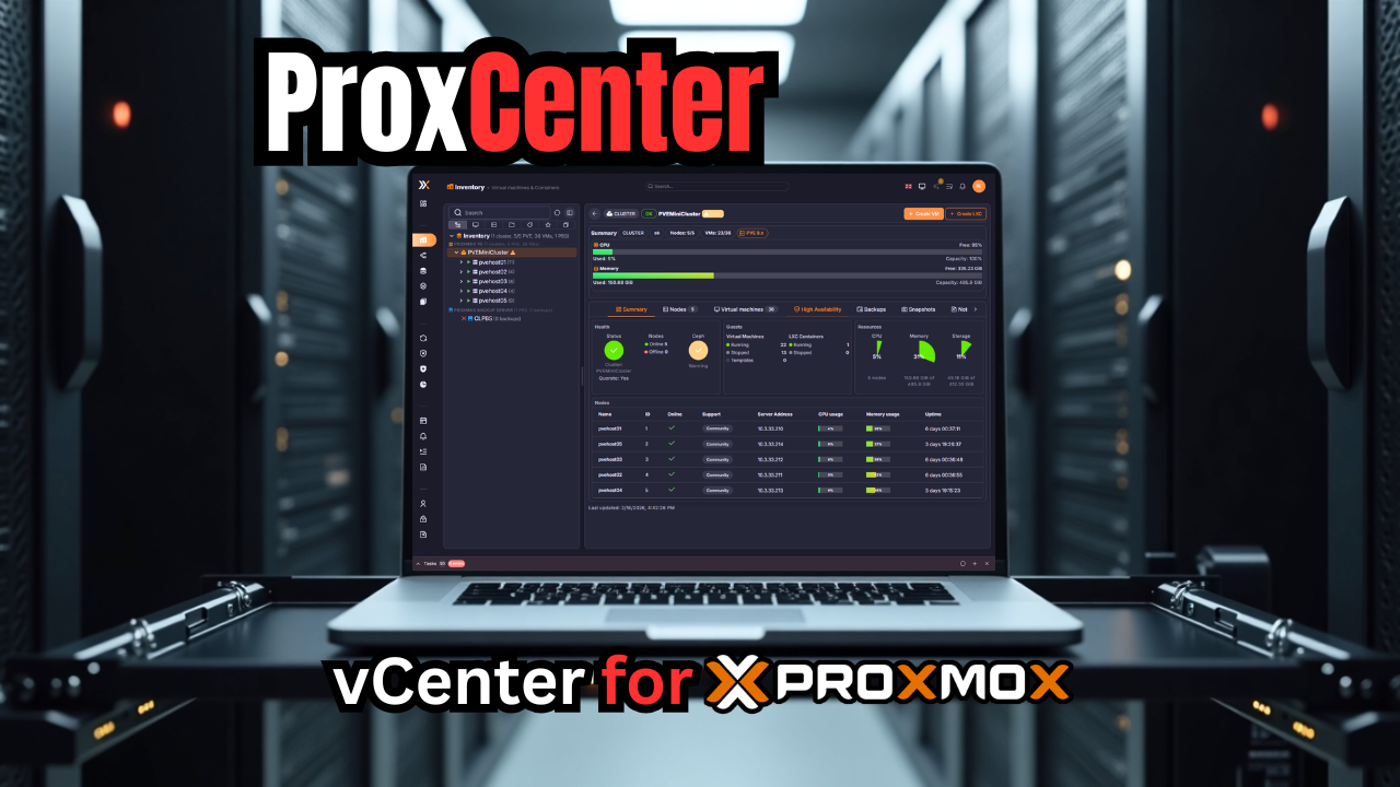 A true vCenter like solution for Proxmox management · Home Lab Explorers