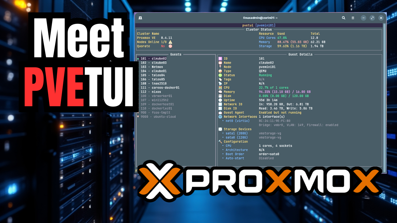 Check out this cool new K9's like tool for Proxmox terminal app · Home Lab Explorers