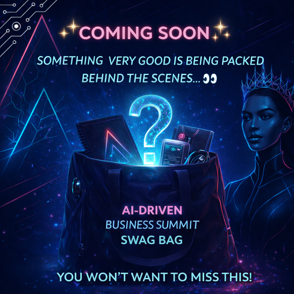 COMING SOON FREE SWAG BAG · The AI-Driven Business Summit