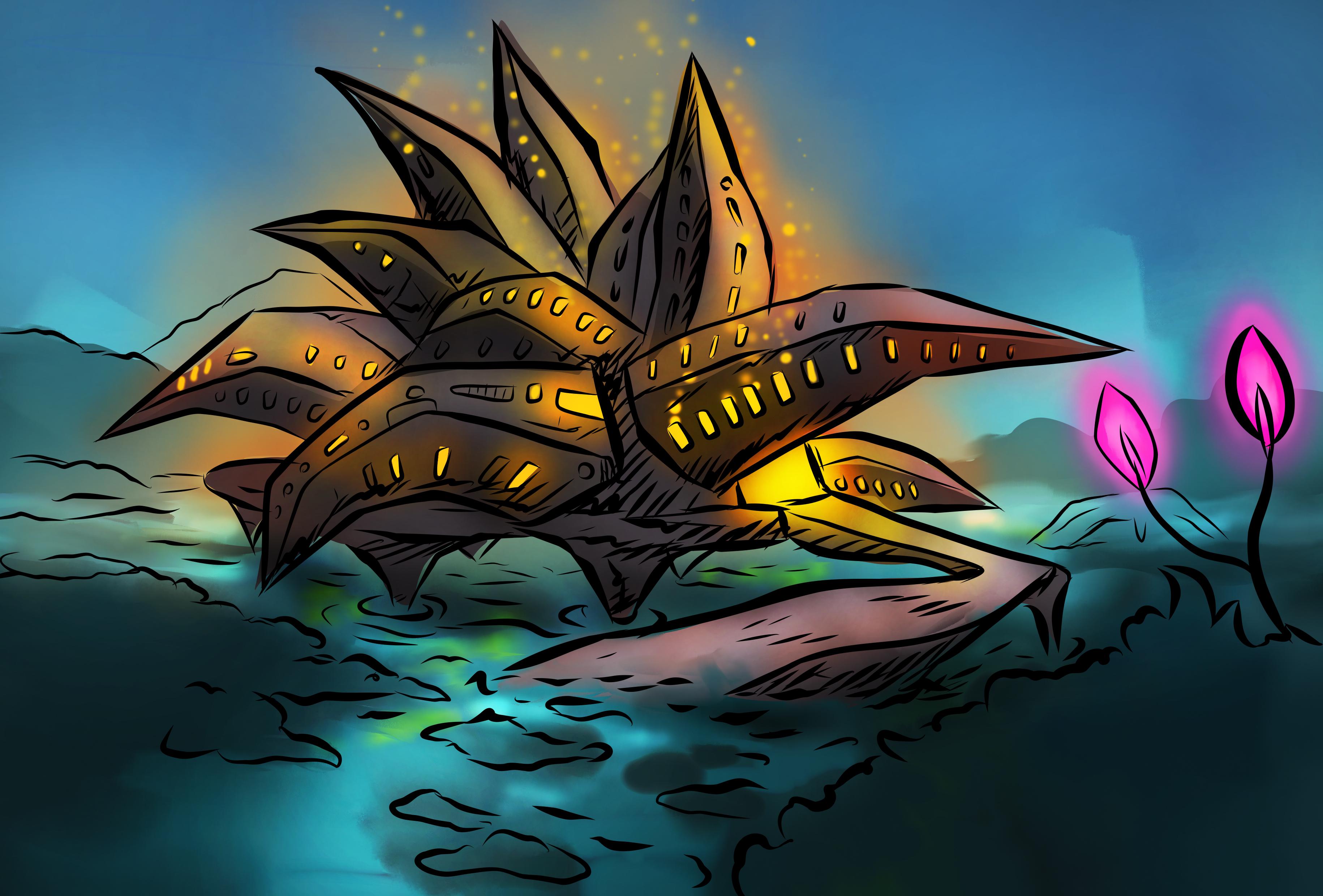 Evil alien base · The Illustrator's Club
