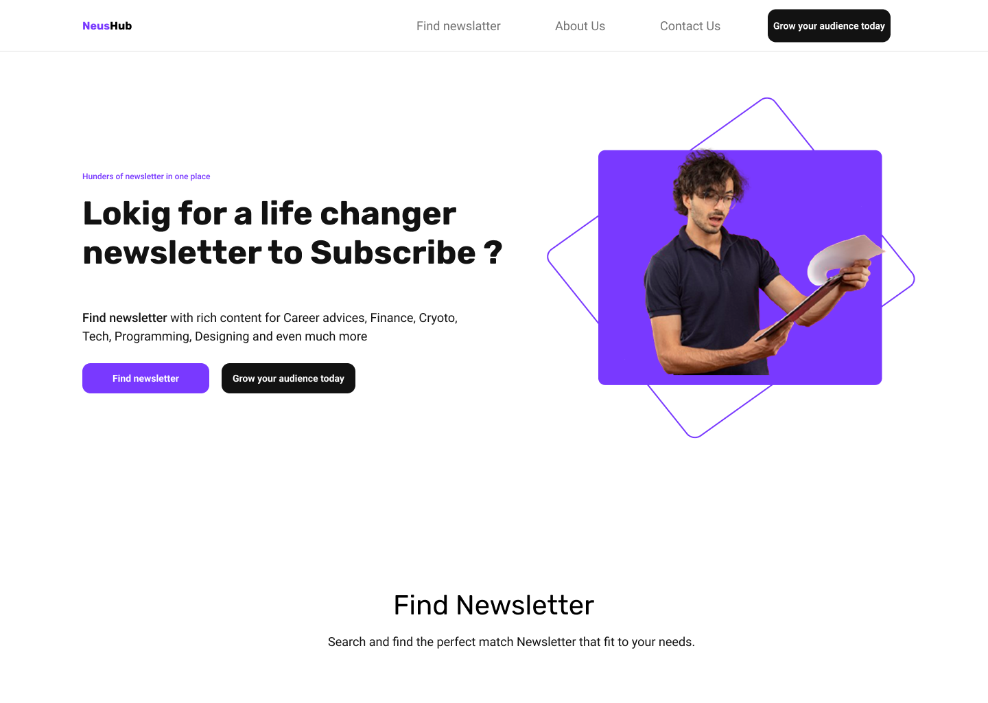 First page web design · Logiaweb