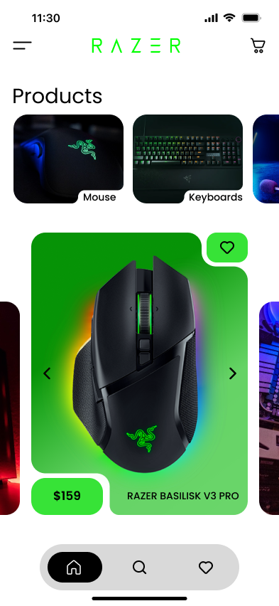 RAZER Mobile APP UI · Logiaweb