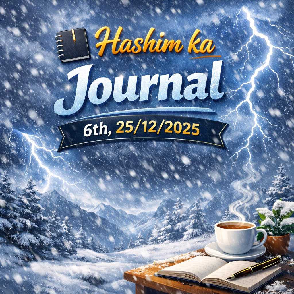 📓 Hashim ka Daily Journal 6th — Aj ka Din ka Safar! (25/12/2025) · Make ...