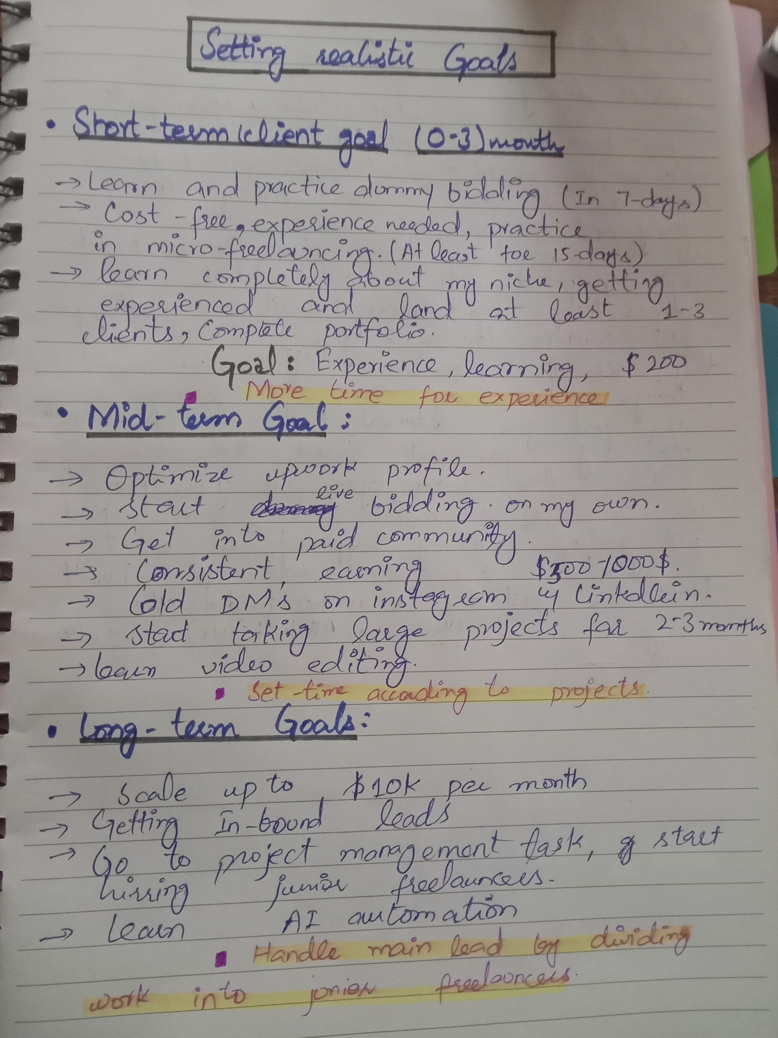 Setting realistic goals 🎯 · Make $1k-$10k in 30 days