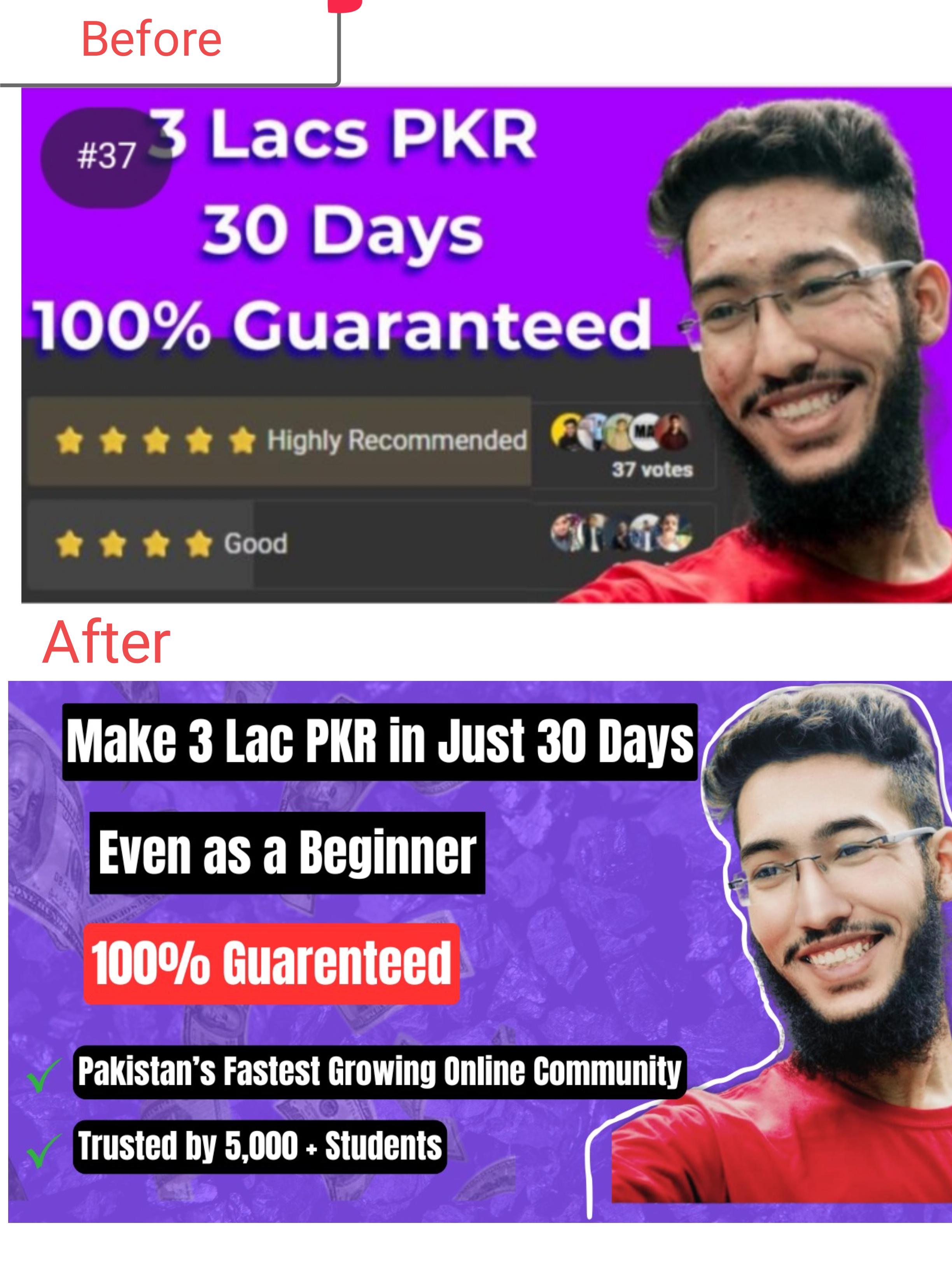 Which Thumbnail Looks Best? · Make $1k-$10k in 30 days