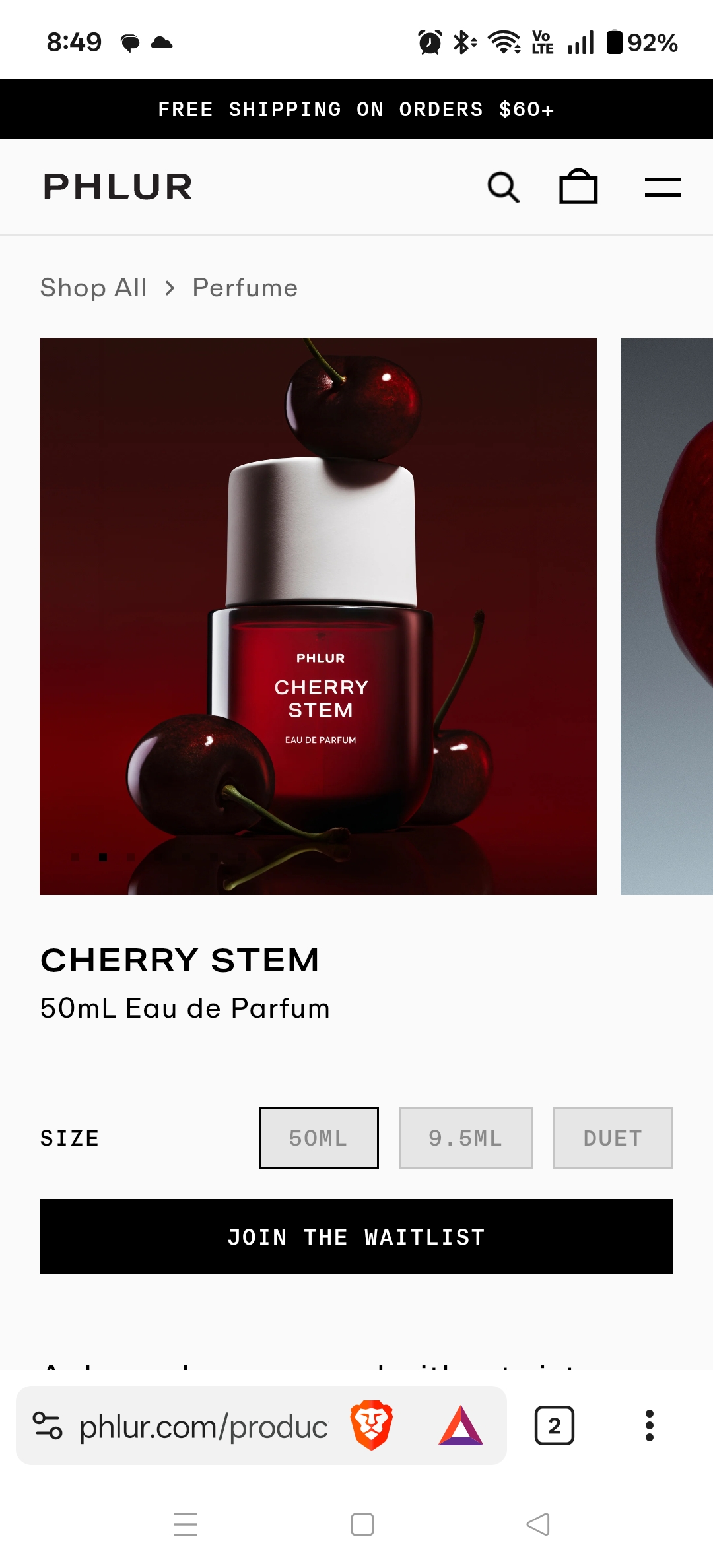 Phlur Cherry Stem · Brotherhood Of Scent