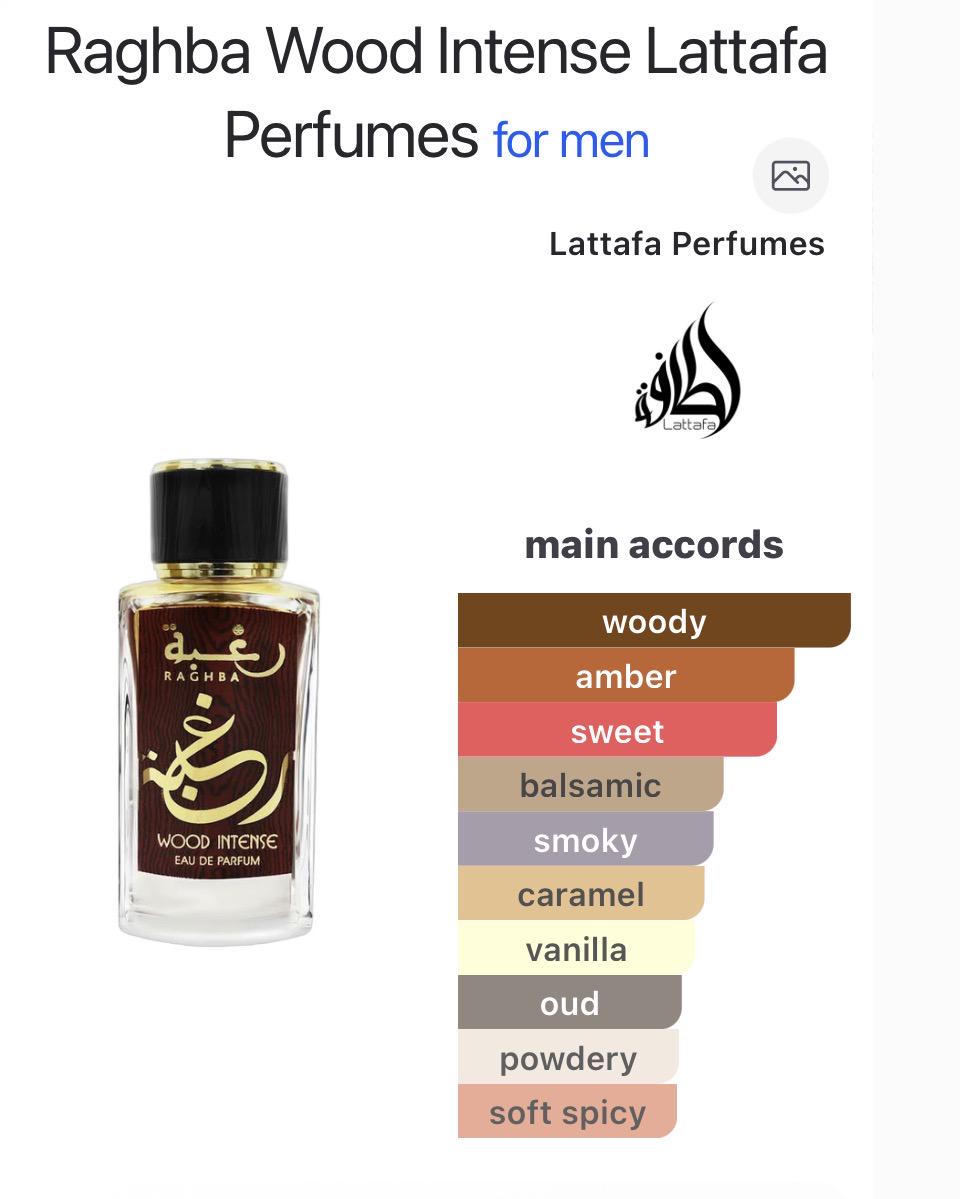 Raghba Wood Intense Lattafa · Brotherhood Of Scent