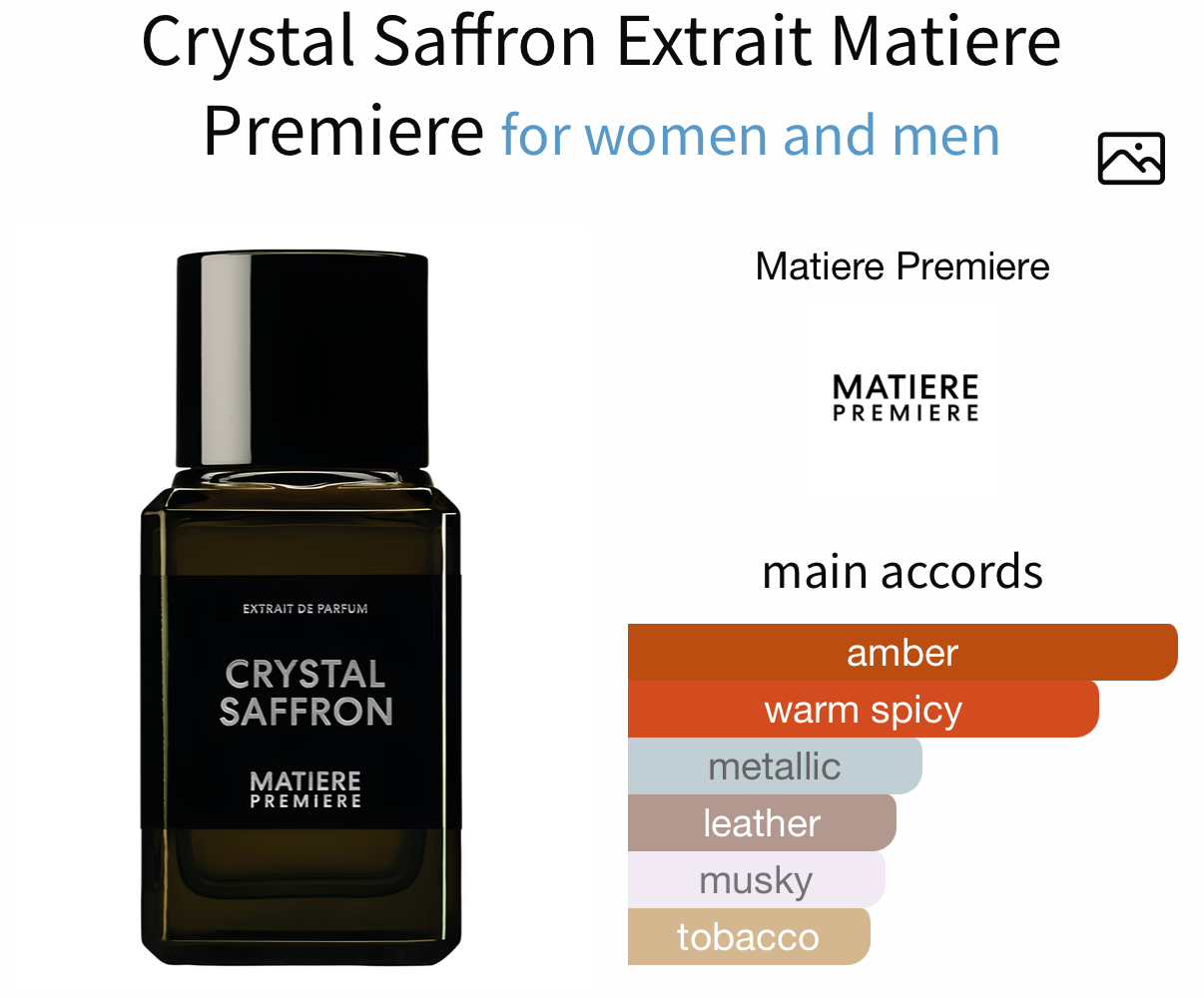 Crystal Saffron Extrait by Matiere Premiere · Brotherhood Of Scent
