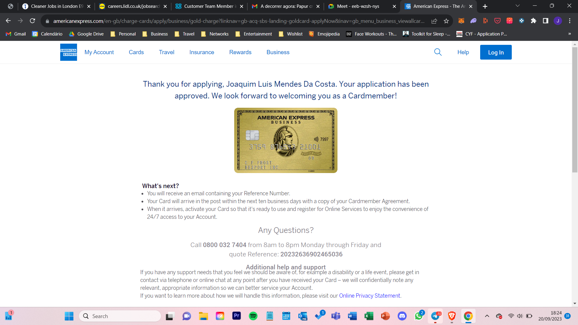 Approved For AMEX Gold Business Card 💳 ️ · Credit Club