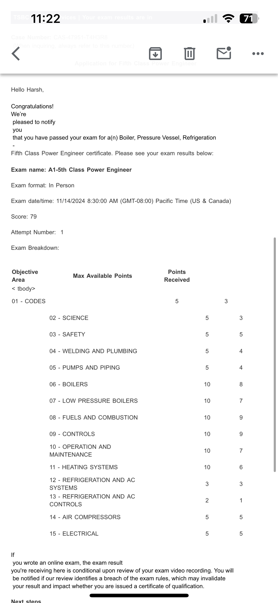 5th Class TSBC Exam Breakdown · Power Engineering 101
