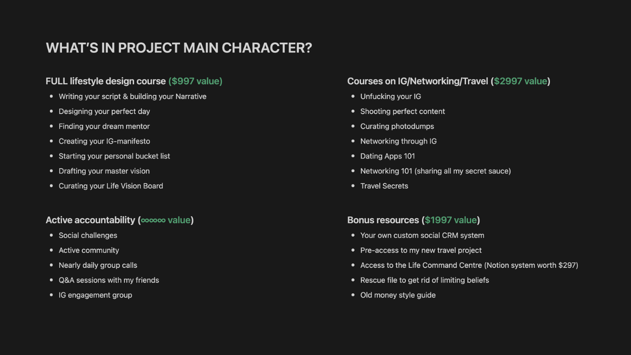 Project Main Character