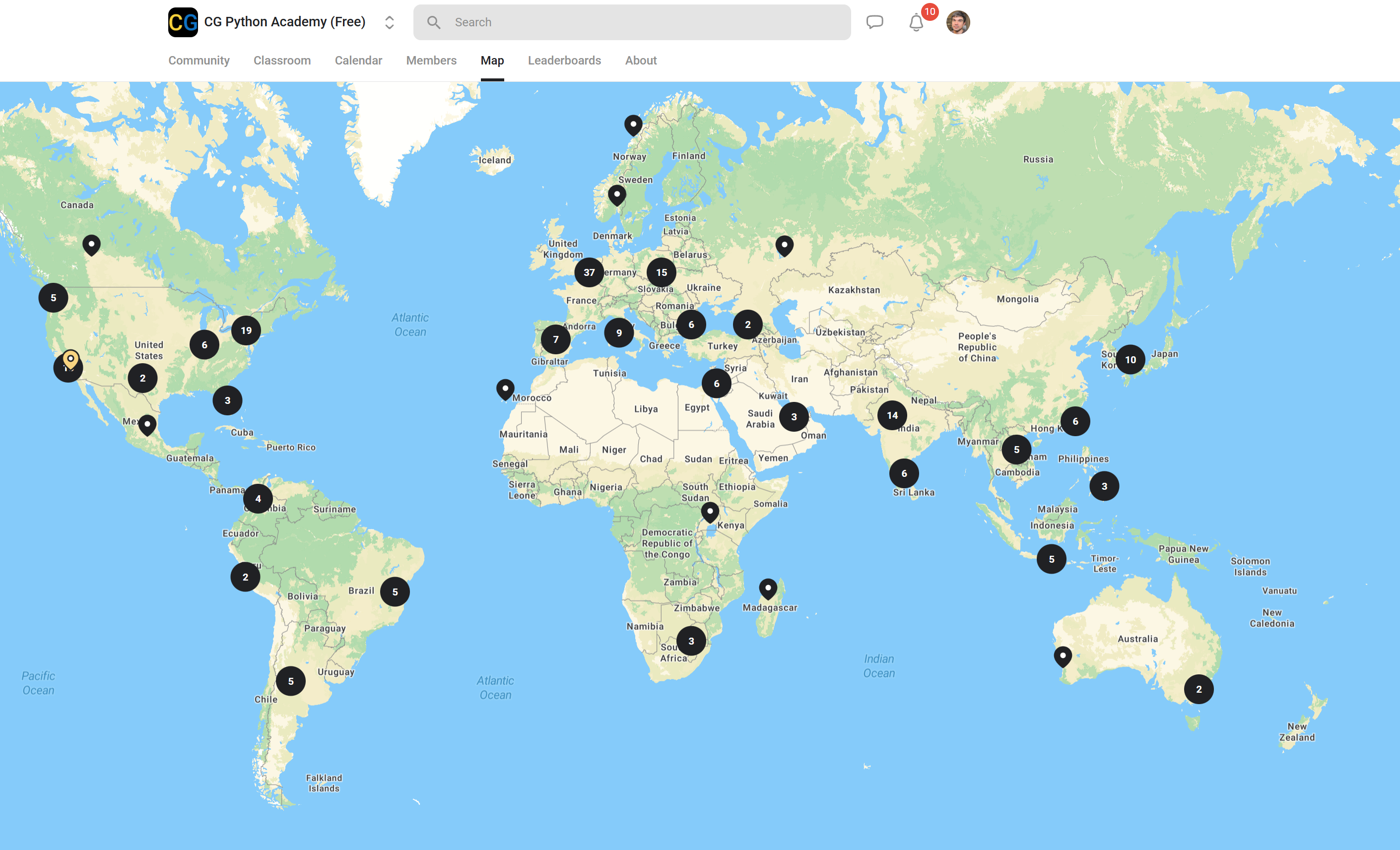 Map Tab · CG Python Academy (Free)