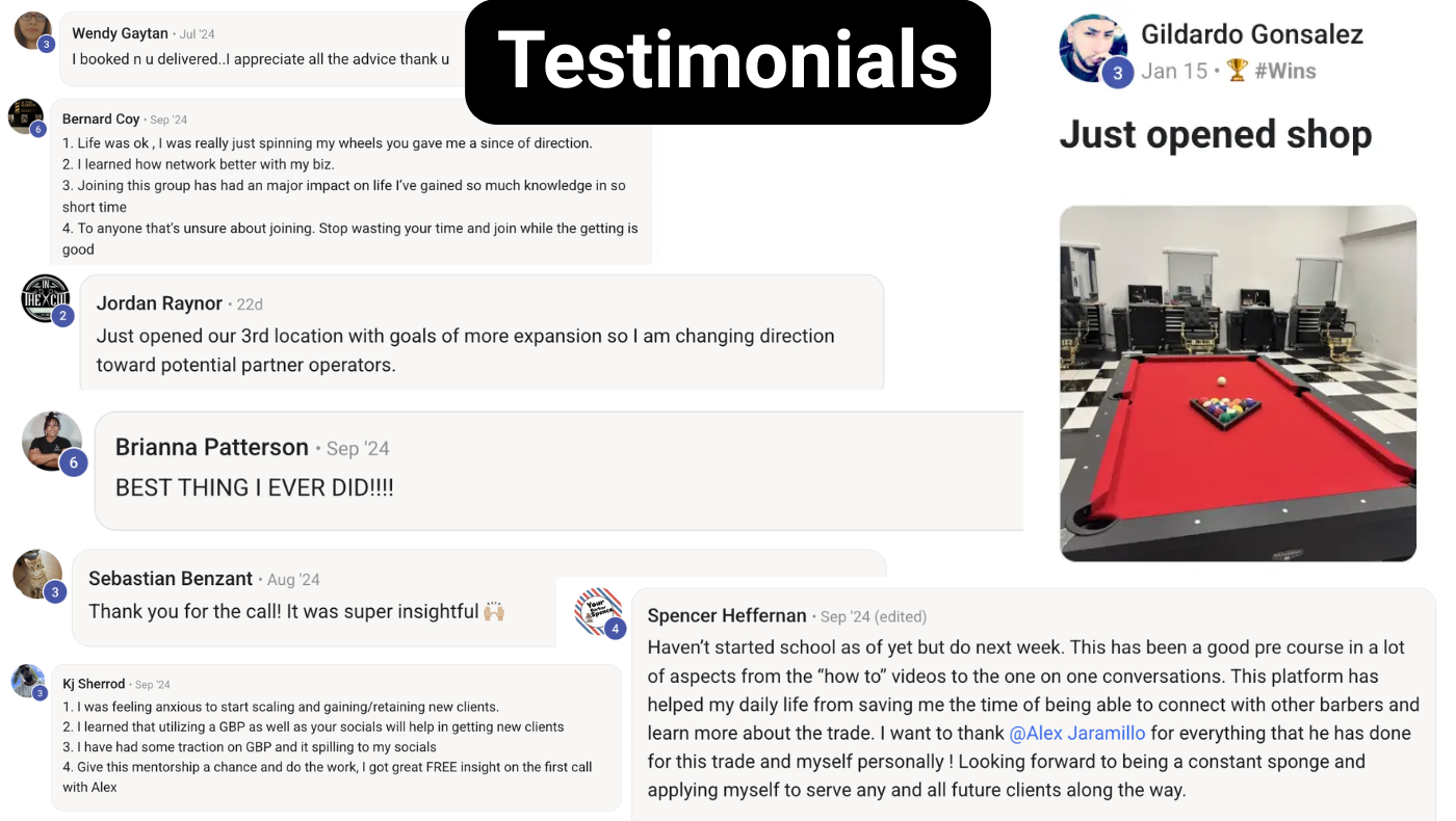 Barbershop Owner Mastermind