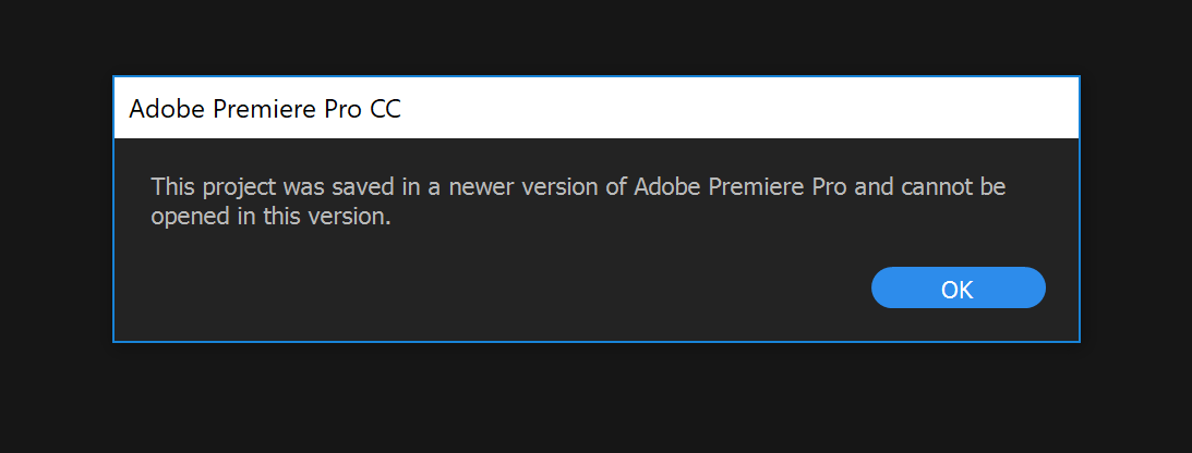 Open Premiere Project in Older Version - Downgrade Project Version ...