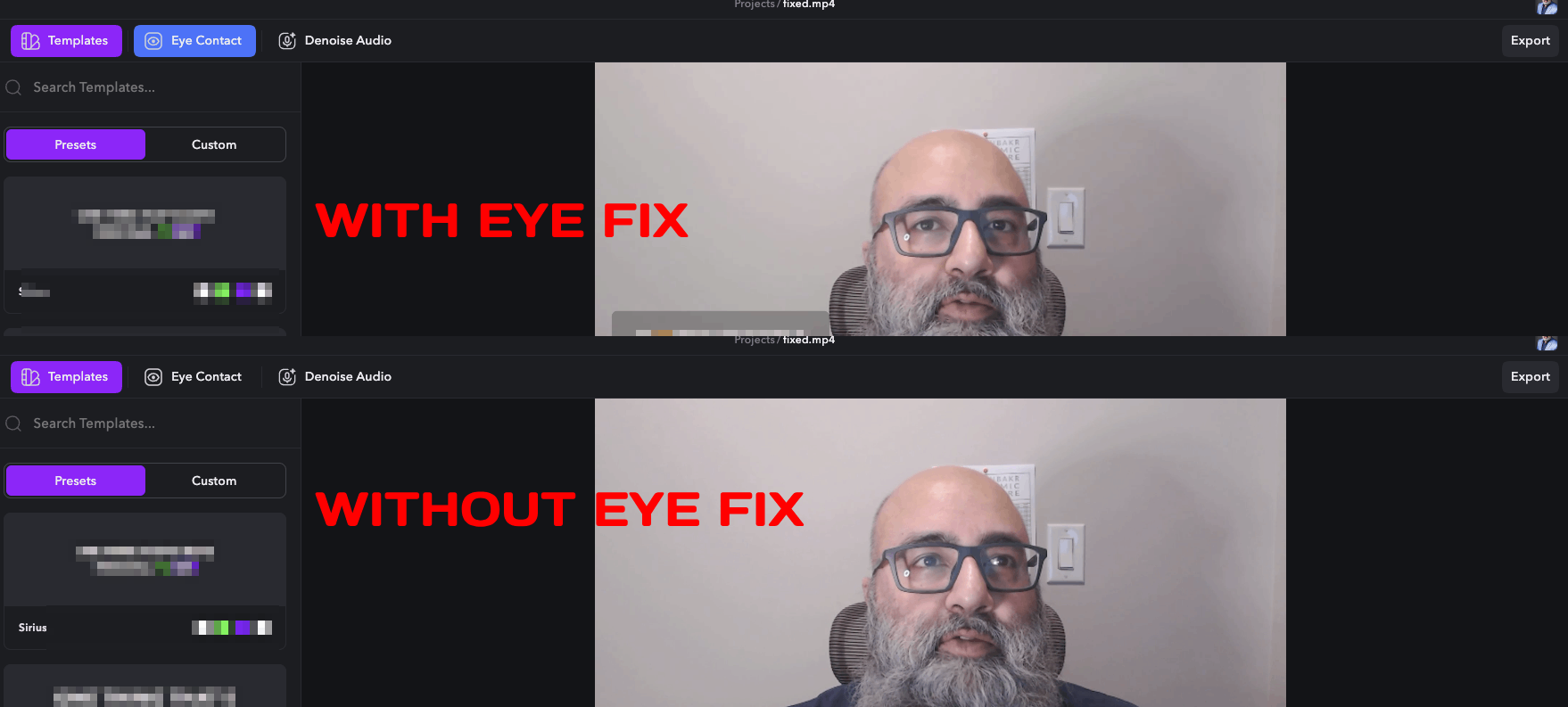 Eye Tracking Fix with AI + Captions in 90 seconds · Content Academy