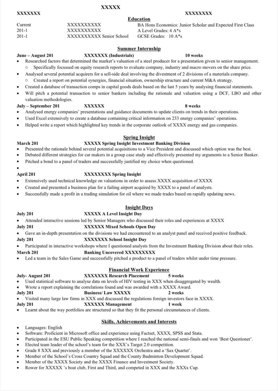 CV That Got Into IB (Giveaway) · Elite Careers Strategy Gateway