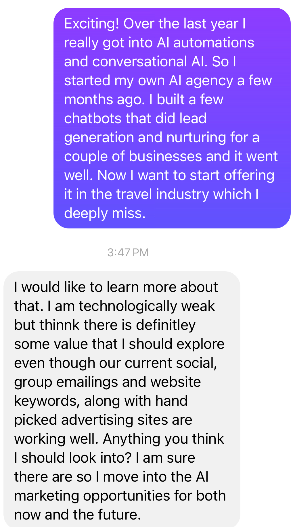 Cold outreach to past partners · The Chatbot Challenge