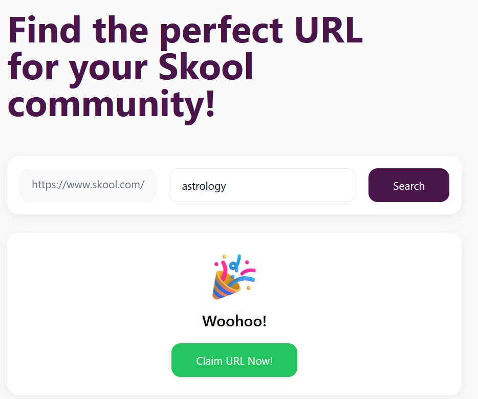 Check the availability of a Skool name · Skool Insider