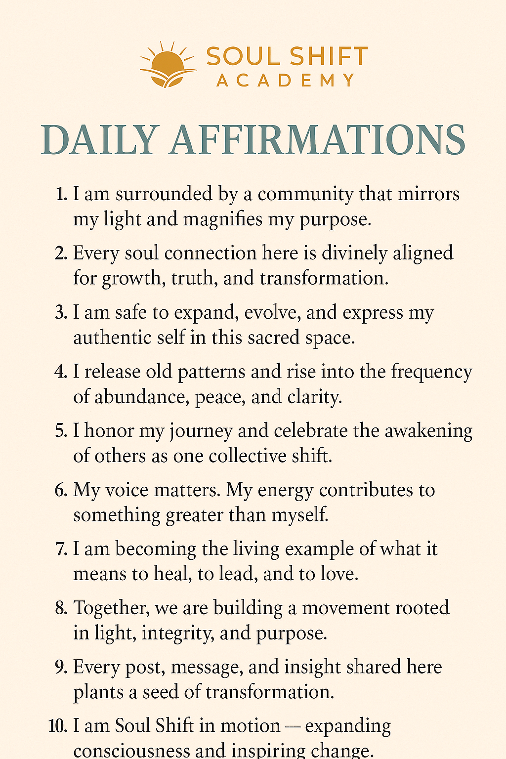 We Rise Together – Daily Affirmations for Soul Shifters · SOUL SHIFT ...