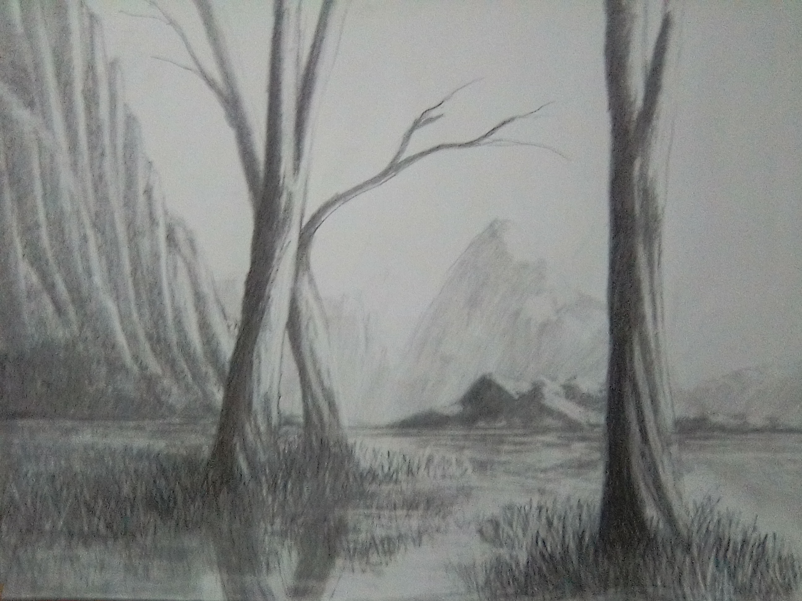 Mastering Perspective and Depth in Landscape Pencil Drawings ...