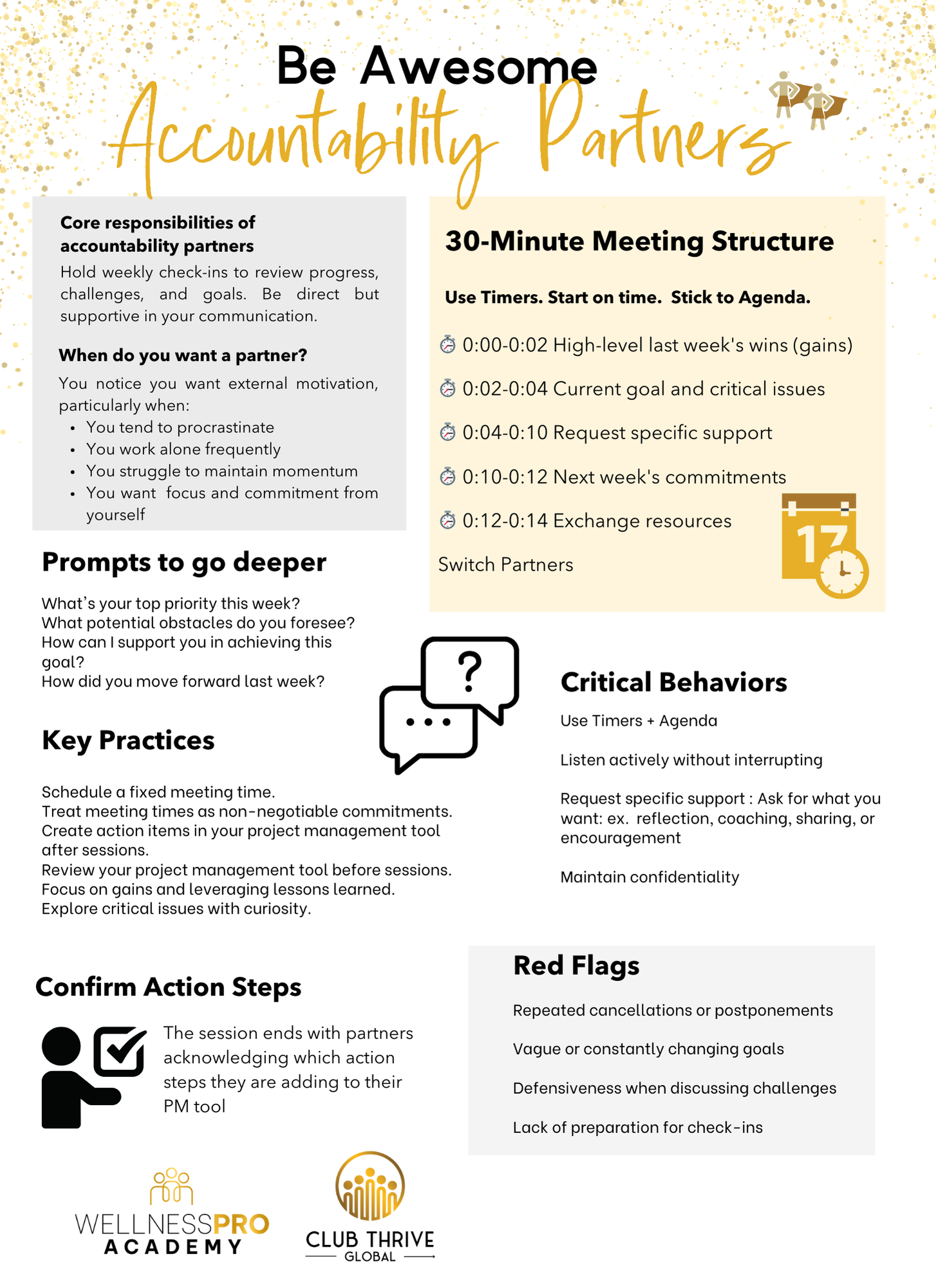 hot off press: Accountability Partners Tipsheet · WELLNESS PRO ACADEMY