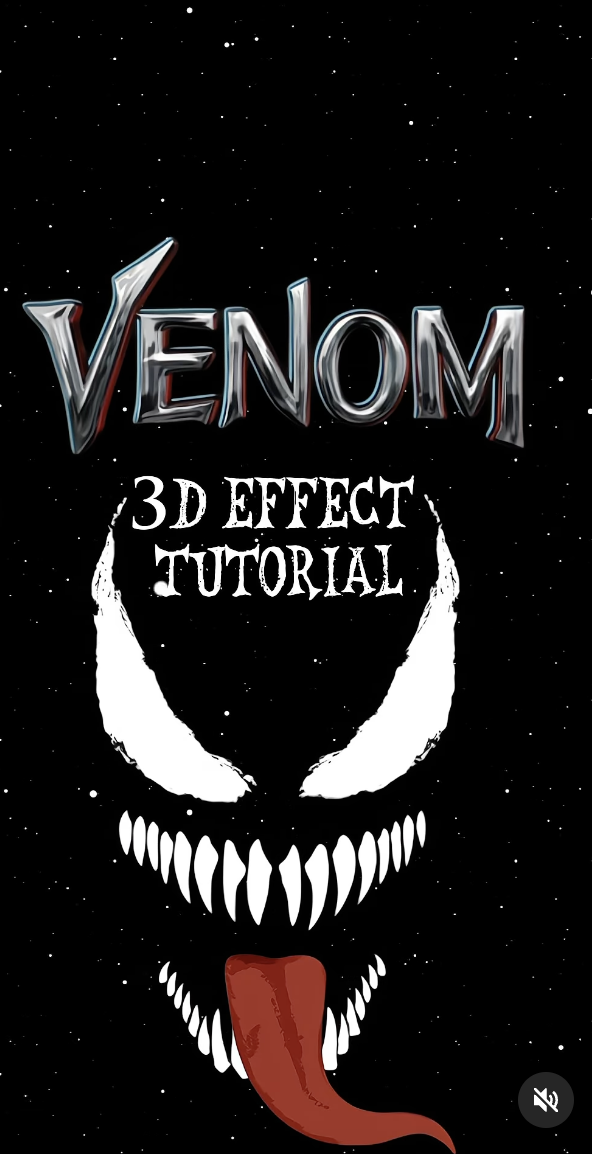 Trending 3D Venom Effect Tutorial ⚡️ · Kreavix Start | Design Academy