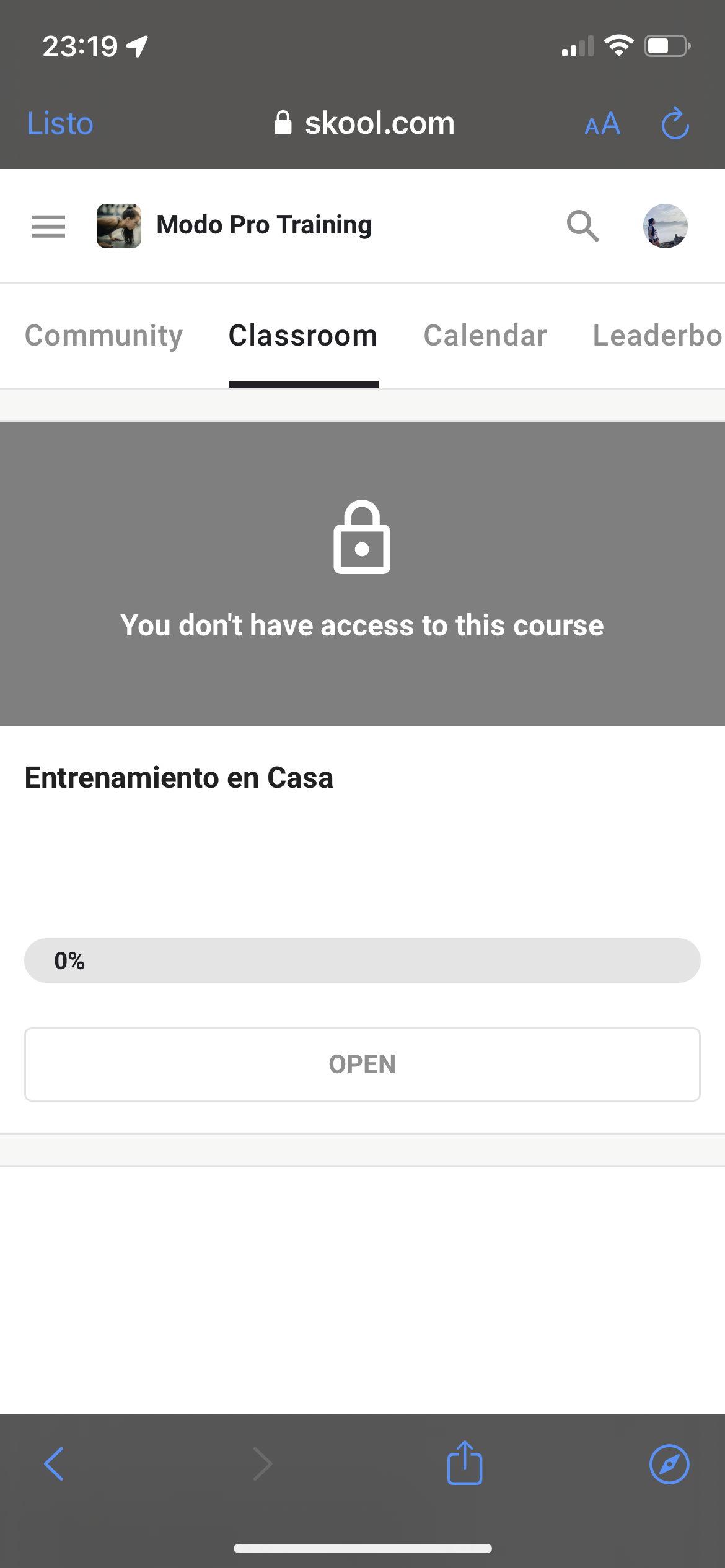 Consulta · Modo Pro Training