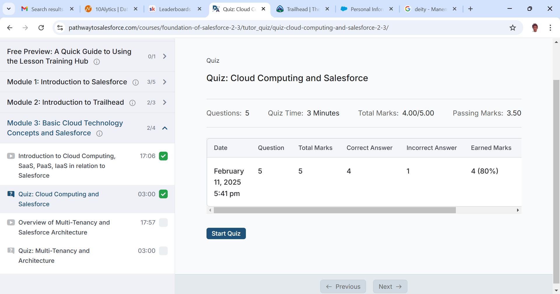 Result · Pathway To Salesforce Pts