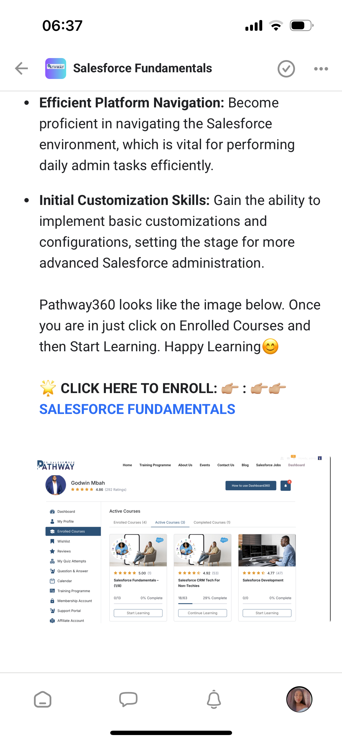 Sales force Fundamentals · Pathway To Salesforce (PTS)