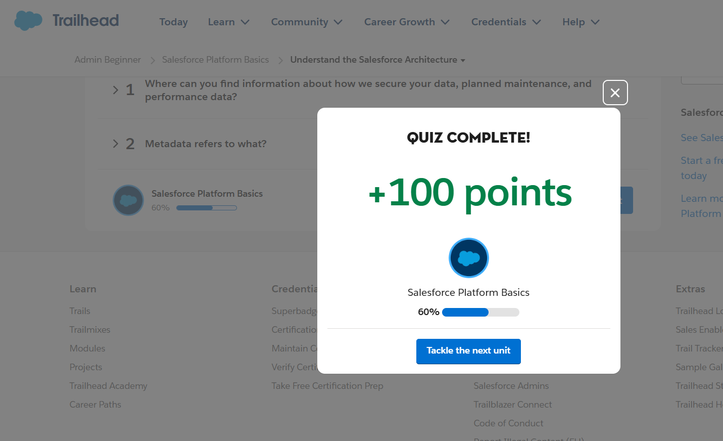 100 We Continue · Pathway To Salesforce Pts