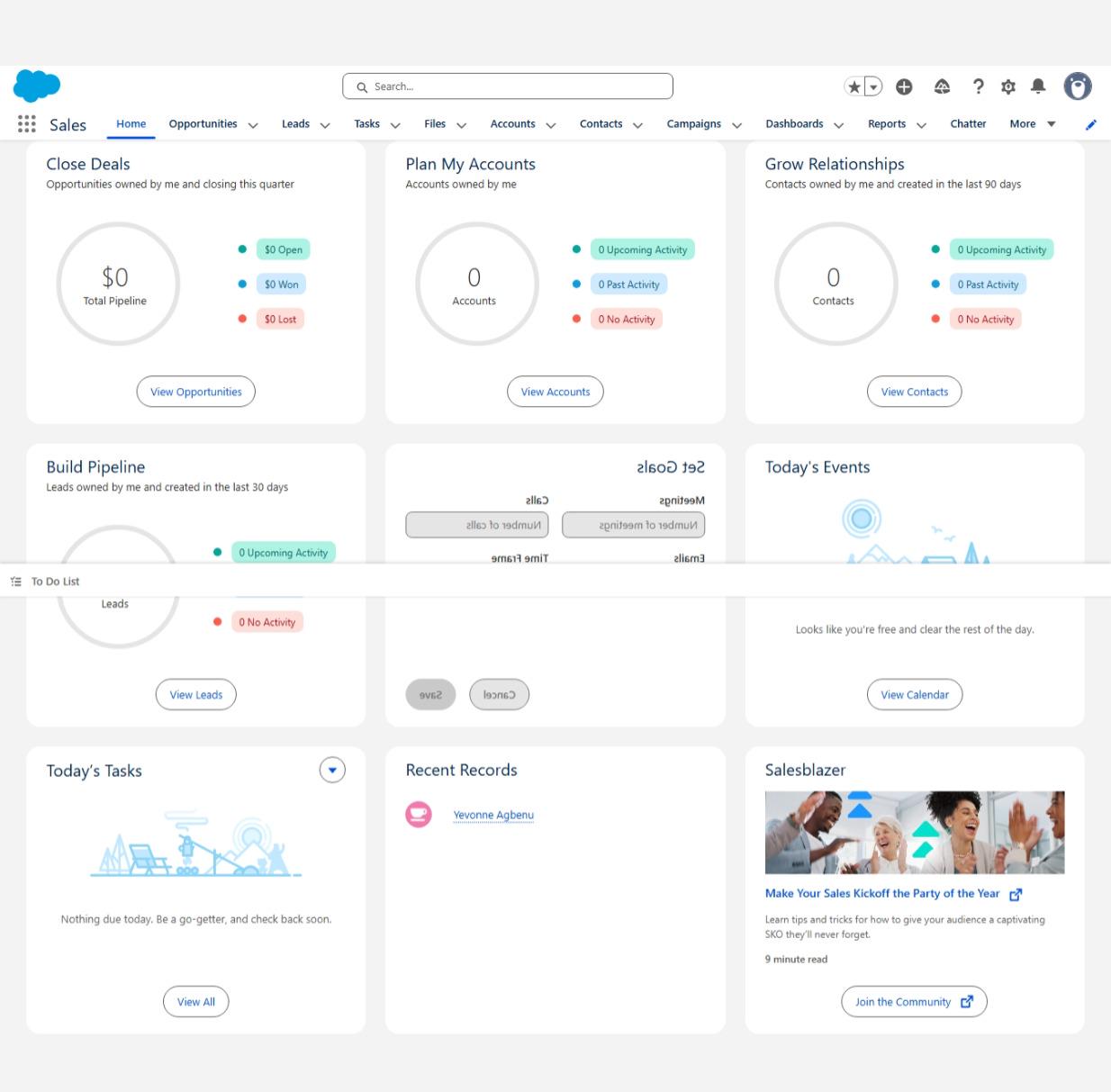 MY PROGRESS · Pathway To Salesforce (PTS)