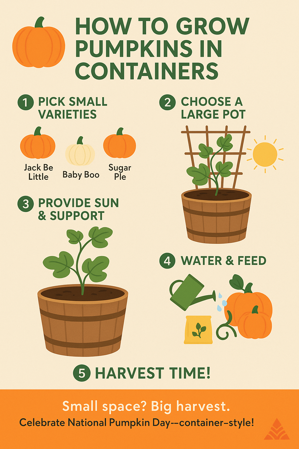 🎃 Celebrate National Pumpkin Day — Grow Your Own in Containers! · The ...