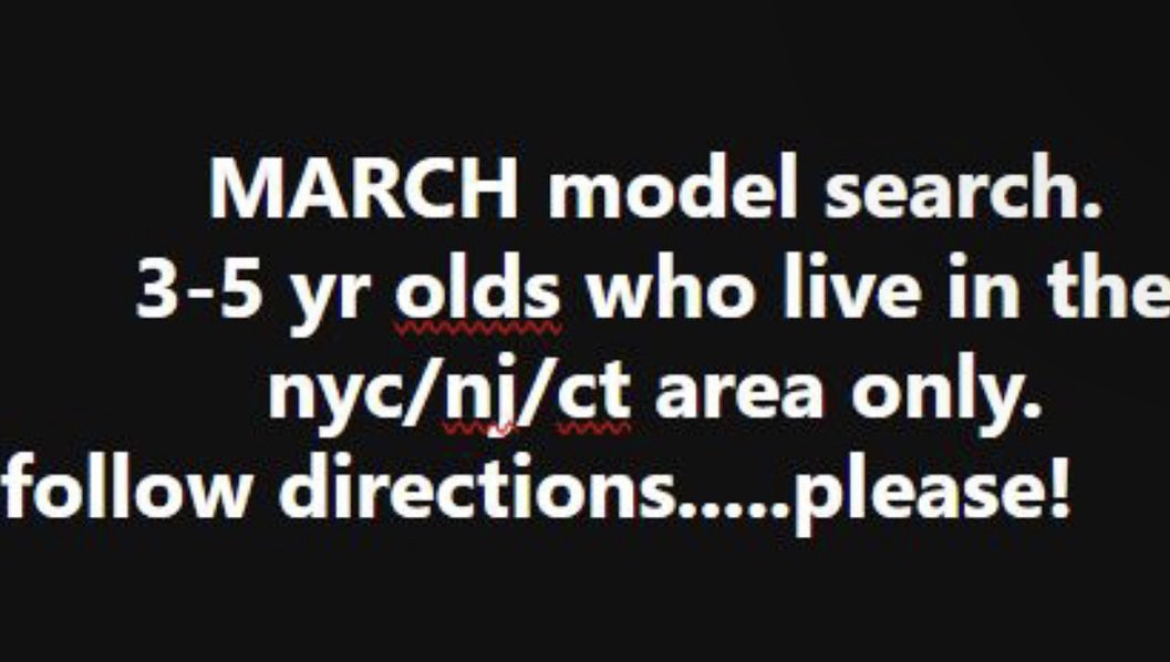NYC/NJ/CT 3-5 Year olds! Generation management looking for new talent ...