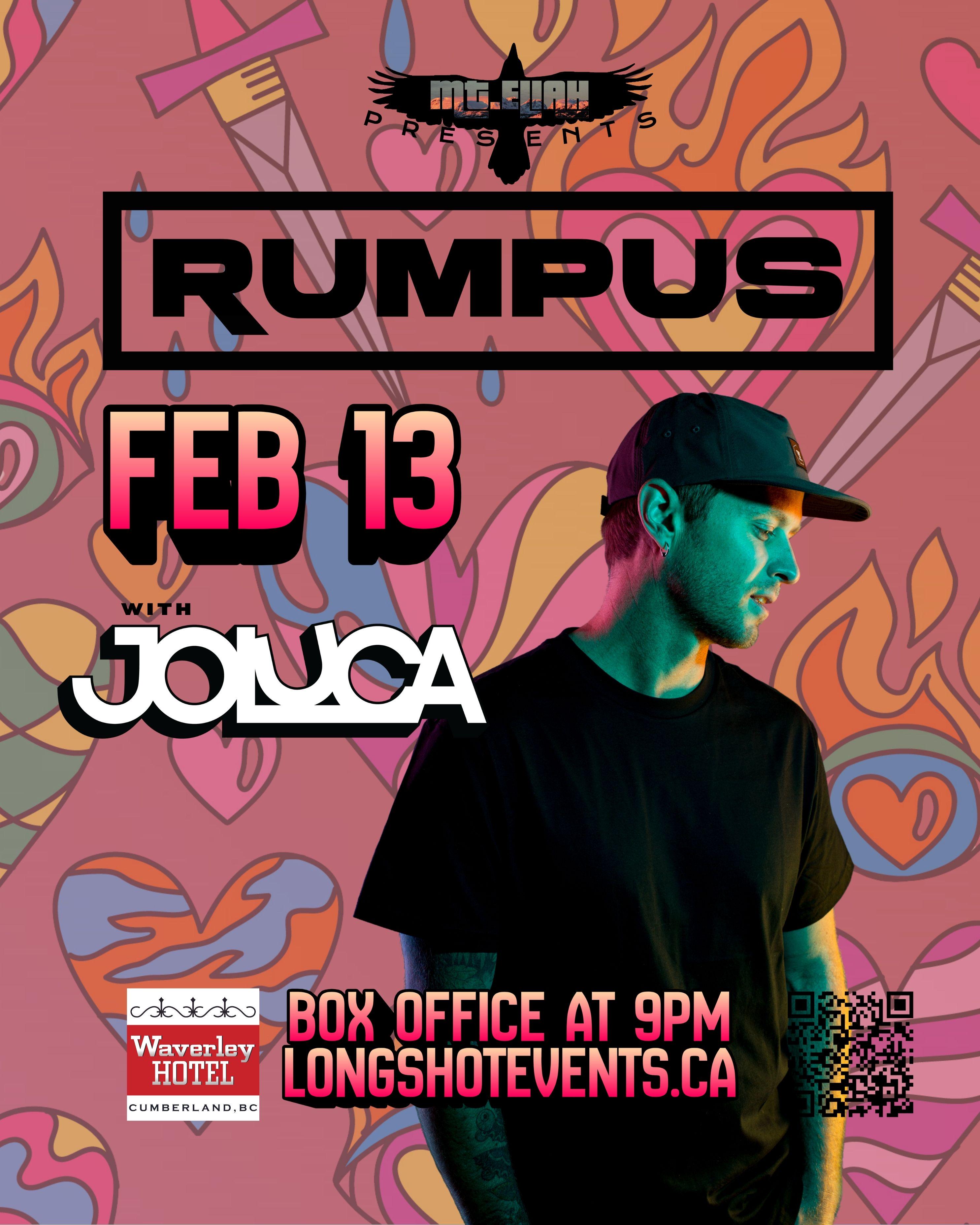 Rumpus with Joluca at the Waverley, February 13th · Festival & Space ...