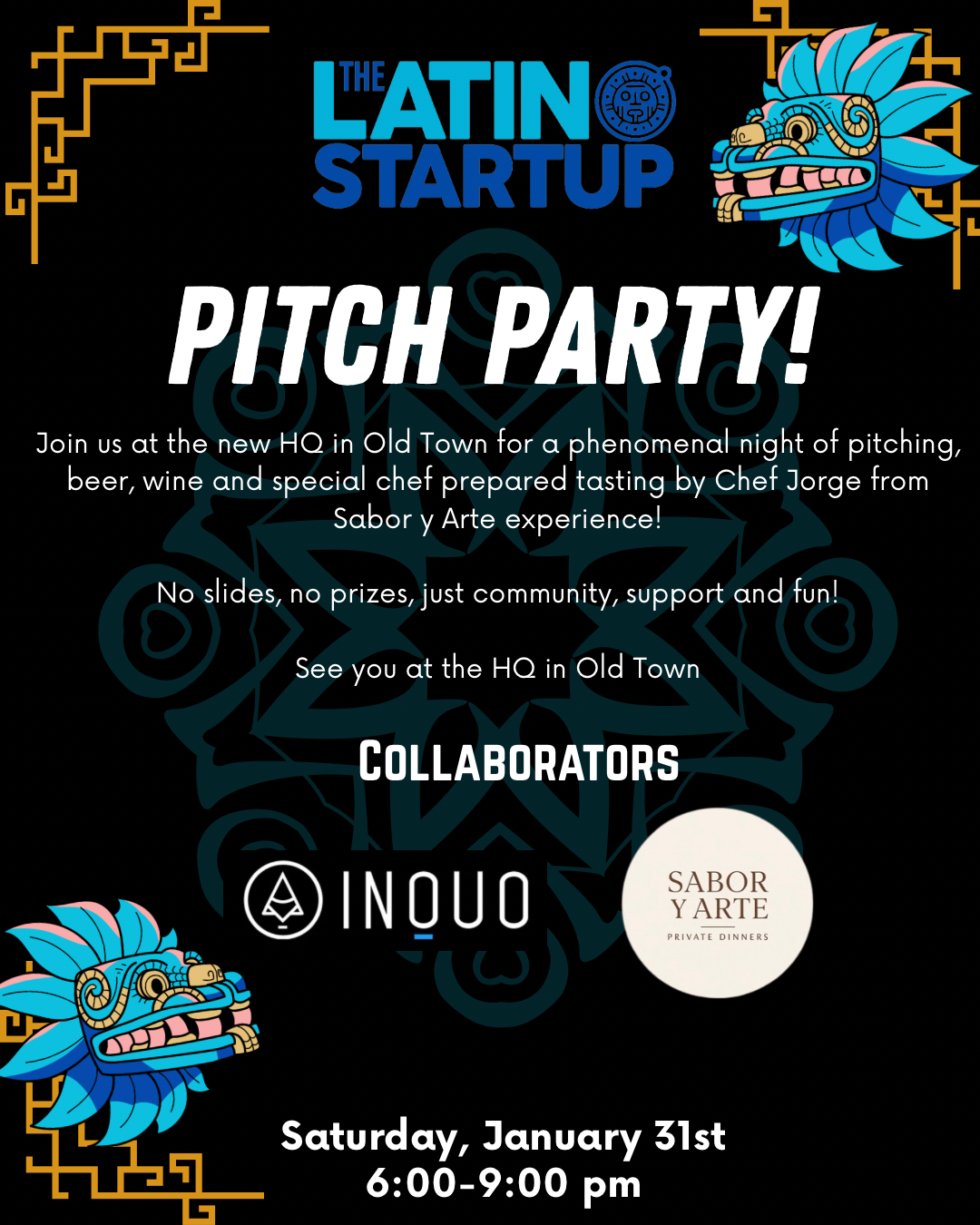Pitch Party grows! New Sponsors! · THE LATINO STARTUP