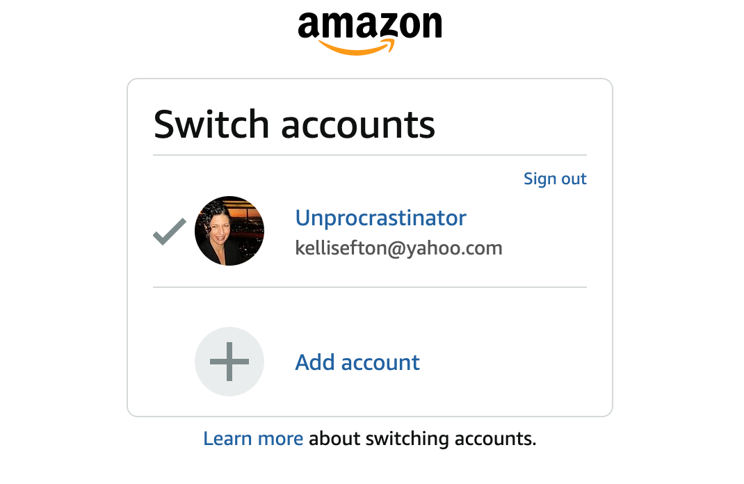 Switching Amazon Accounts/heads up on two accounts :( · Book Boss ...