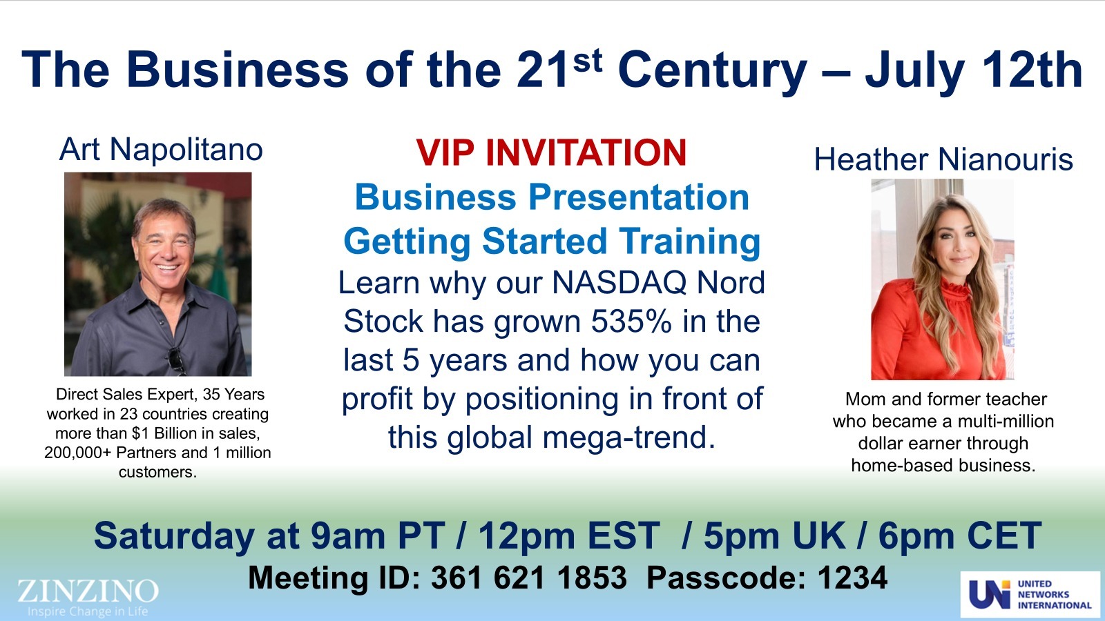 Sat July 12 - BOM/ Getting Started Training · United Networks International