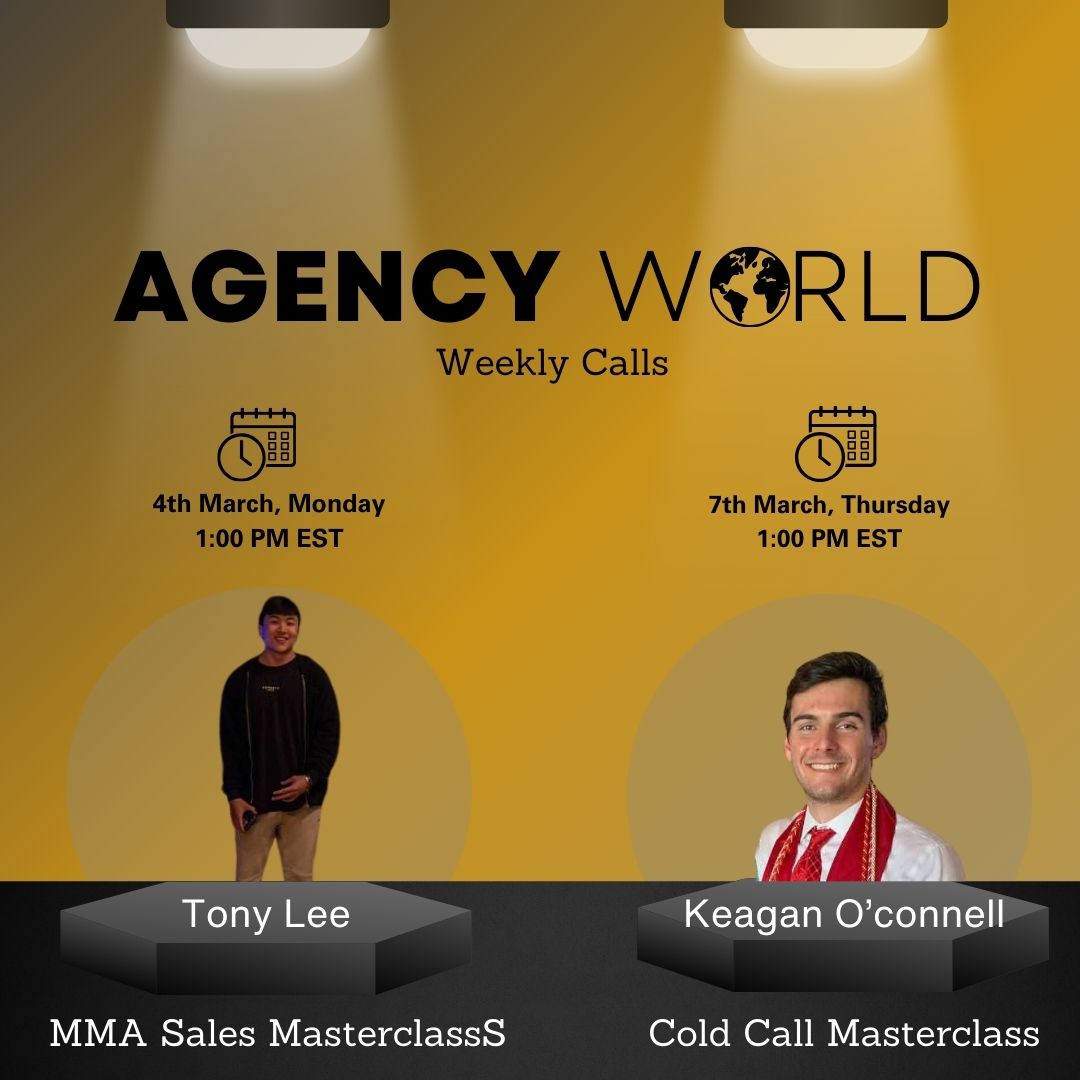 This week's call schedule... It's Crazy!!!! · Agency World