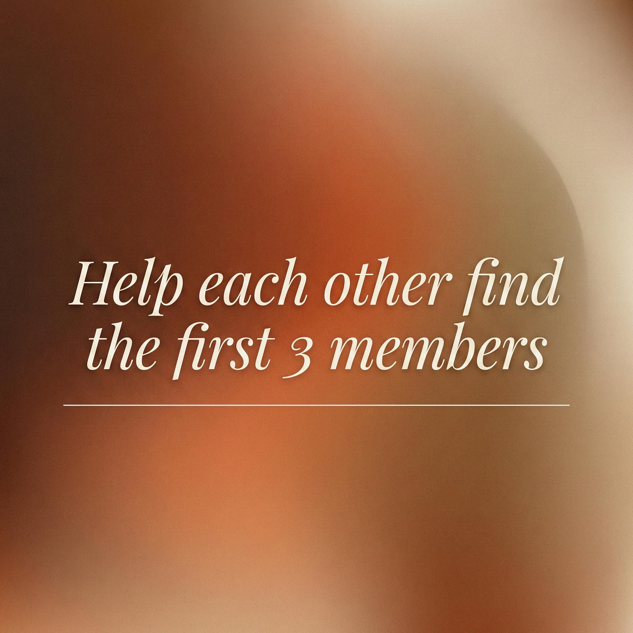 Help each other find your next 3 members · Skool Growth Free Training Hub