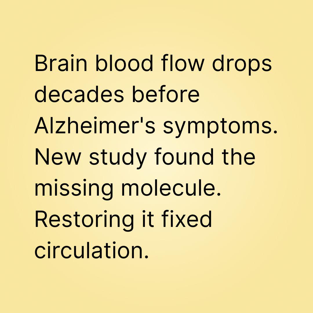 Brain blood flow drops decades before Alzheimer's symptoms. New study ...