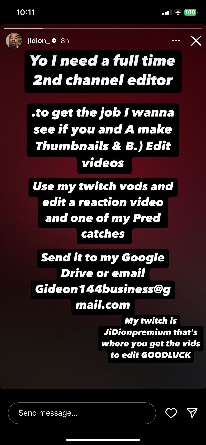 Editing Oppertunity! · Editor Accelerator