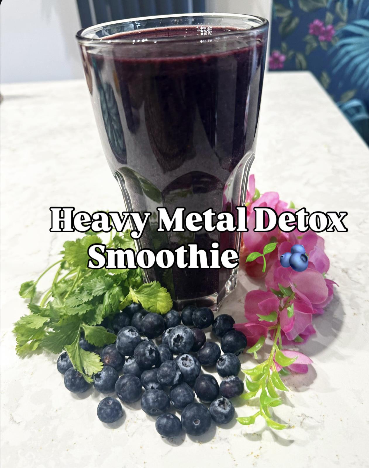 Heavy Metal Detox Smoothie-Day 5 🌿🫐 · Raw Vegan & Fruitarian Healing